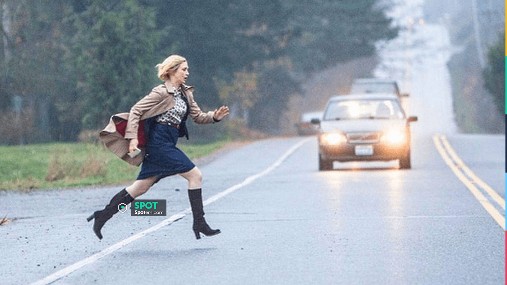 Geox Respira Ladies Black Knee-High Boots Suede With Zips worn by Norma ...