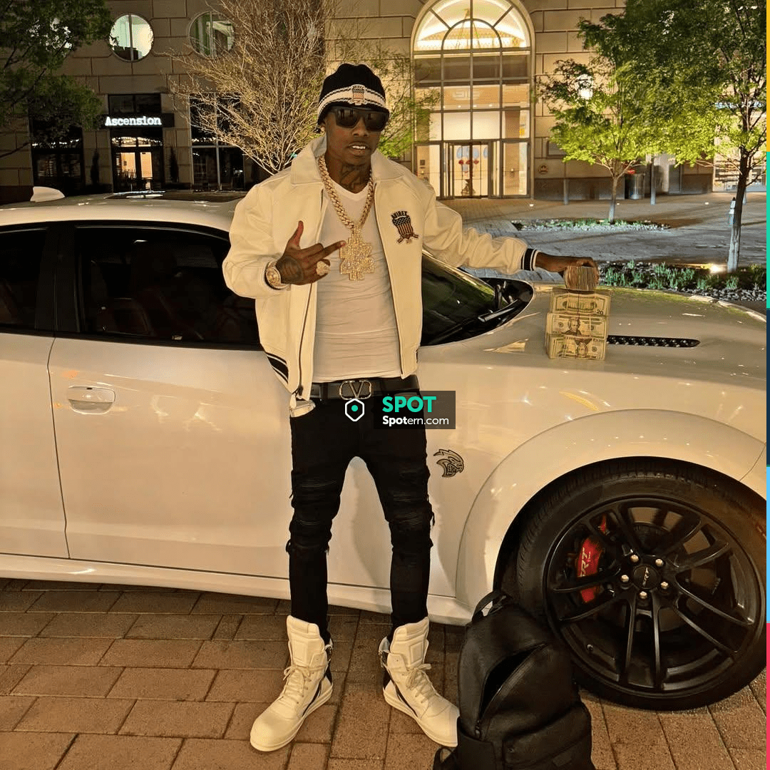 Valentino Black & Silver 'VLOGO' Belt worn by Zillionaire Doe on the Instagram account ...