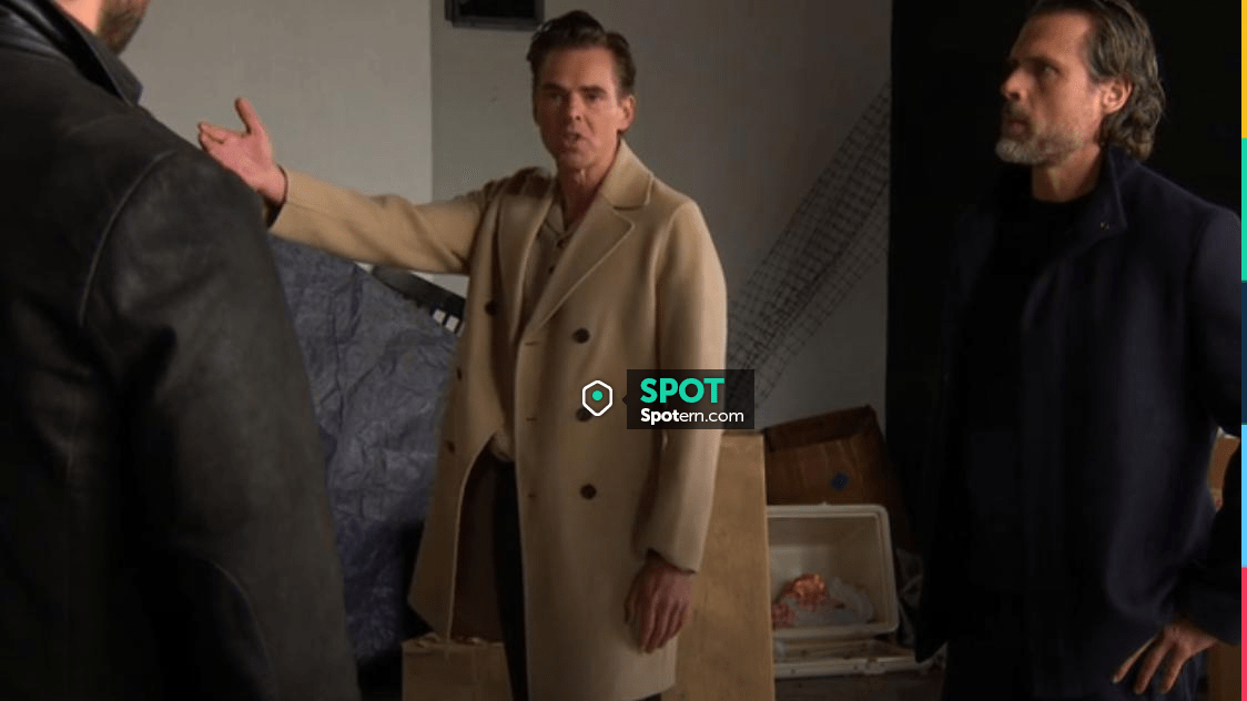 Theory Double Breasted Wool & Cashmere Coat in New Camel worn by Billy ...