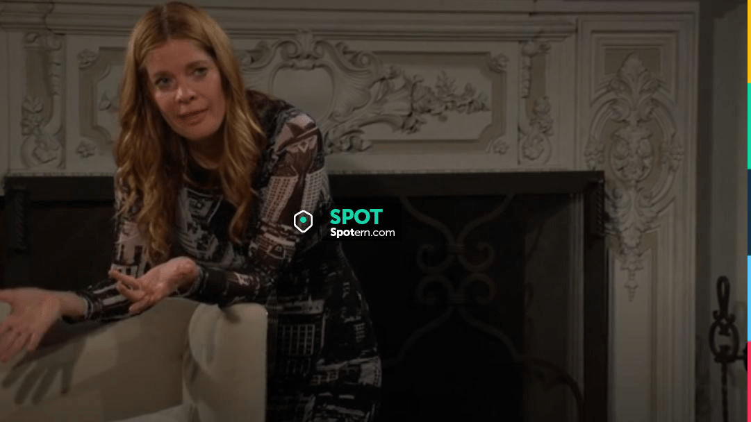 Alice + Olivia Delora Dress in Cityscape worn by Phyllis Summers ...