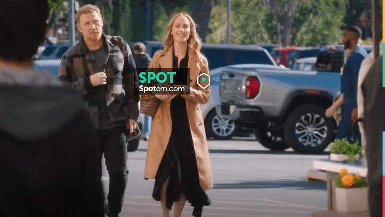 Elie Tahari Vegan Leather Trench Coat S Desert Brown Double-Breasted ...