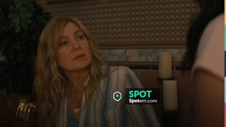 Rails Charli Shirt Catania Stripe Linen Blend worn by Kristine Barnett ...