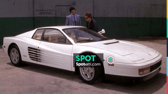 The 1986 white Ferrari Testarossa in Sonny Crockett in Miami Vice | Spotern