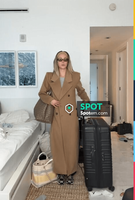 Ser.O.Ya Leche Wool Coat worn by Alix Earle on her Tiktok Post on March ...
