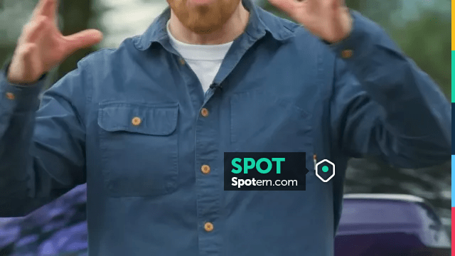 Cotton canvas shirt jacket worn by Top Gear presenter Jack Rix in FIRST ...