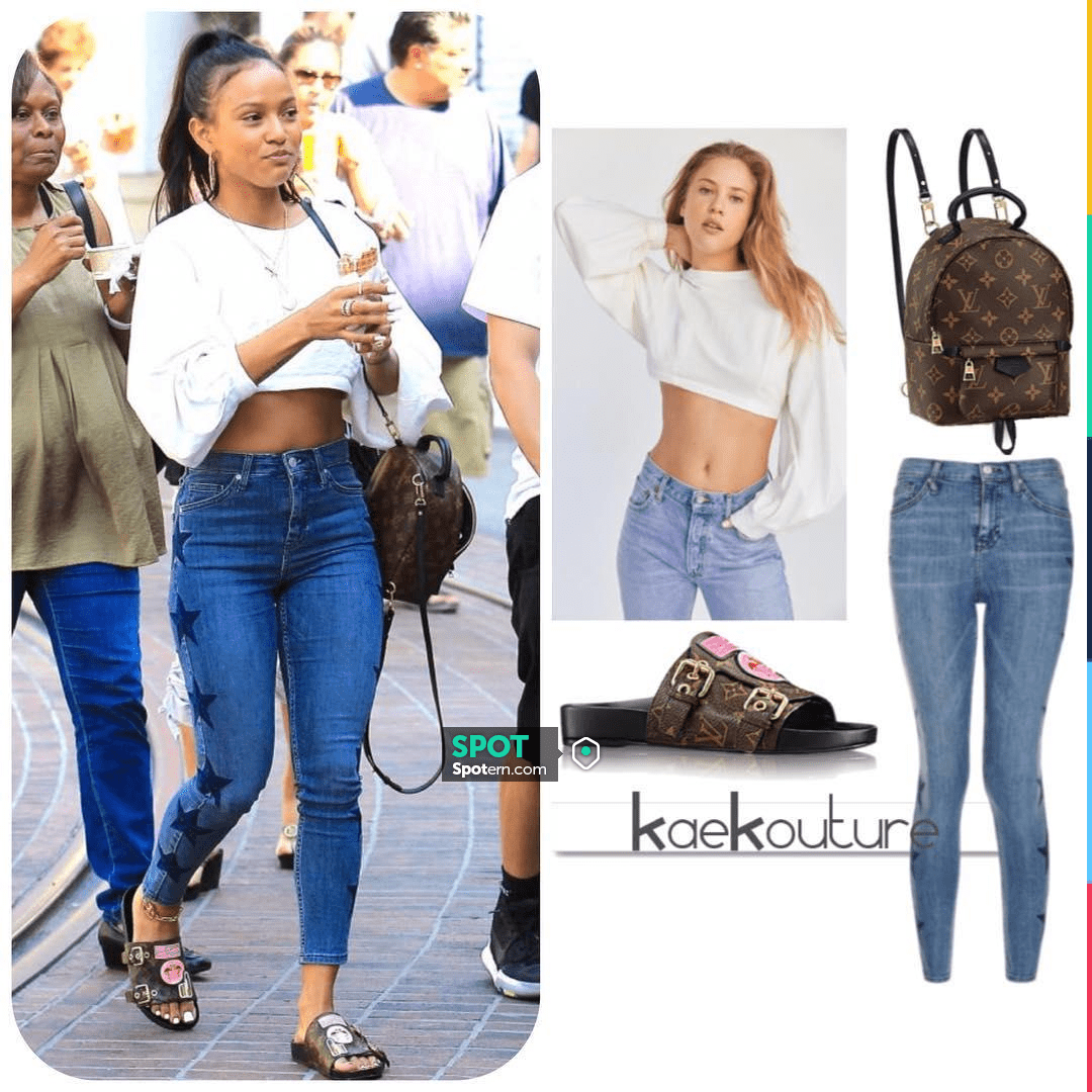 Louis Vuitton World Tour Bom Dia mule worn by Karrueche Tran on the ...