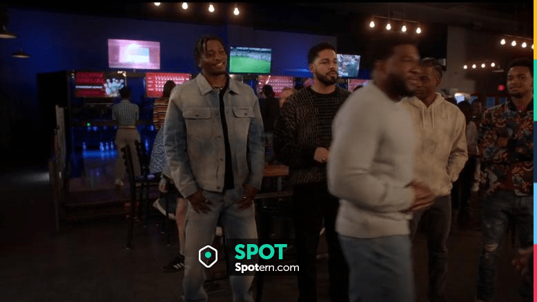 Scotch And Soda Jacquard Bomber Jacket worn by Kingston Jeremy ...