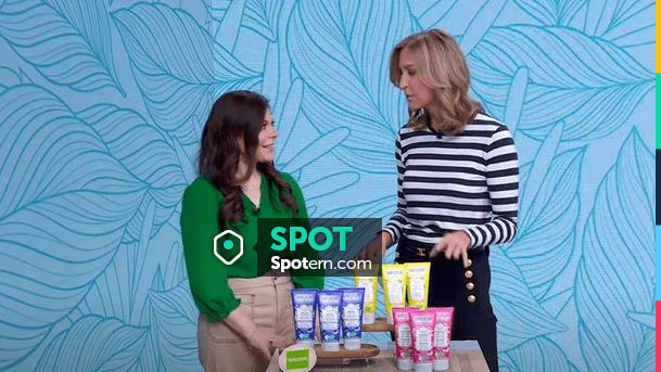 Cece Ruffle V-Neck Blouse worn by Kate Sandoval as seen in Good Morning ...