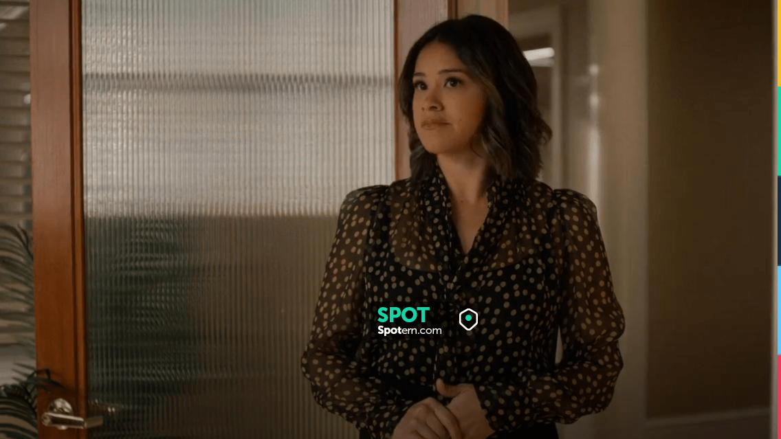 Petar Petrov Mistery Blouse worn by Marion Alba (Gina Rodriguez) as ...