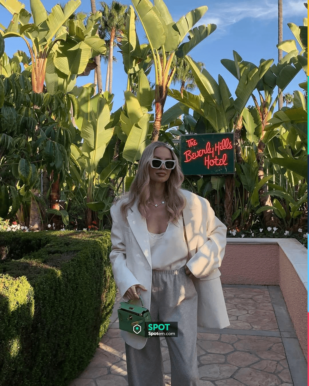 Hermes Mini Kelly Vert Criquet Bag worn by Leonie Hanne on her ...