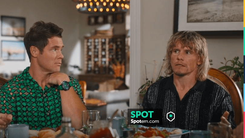 Saint Laurent Striped Polo Top worn by Keefe Chambers (Tony Cavalero ...