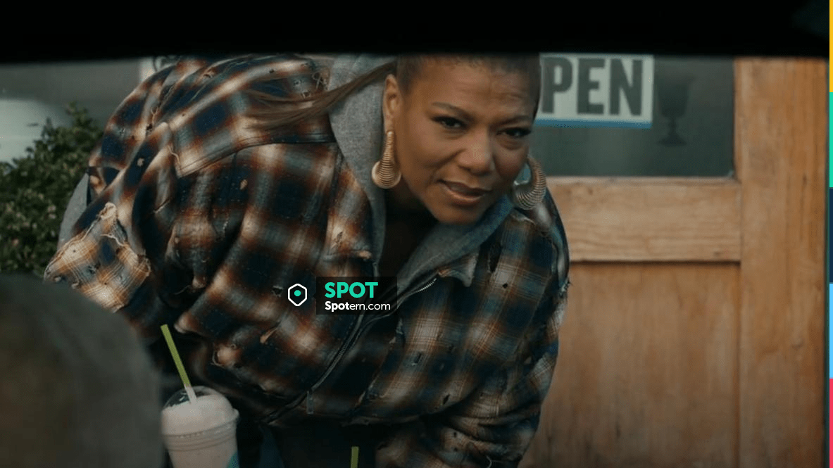 Givenchy Men's Patchwork Plaid Workwear Jacket worn by Robyn McCall ...