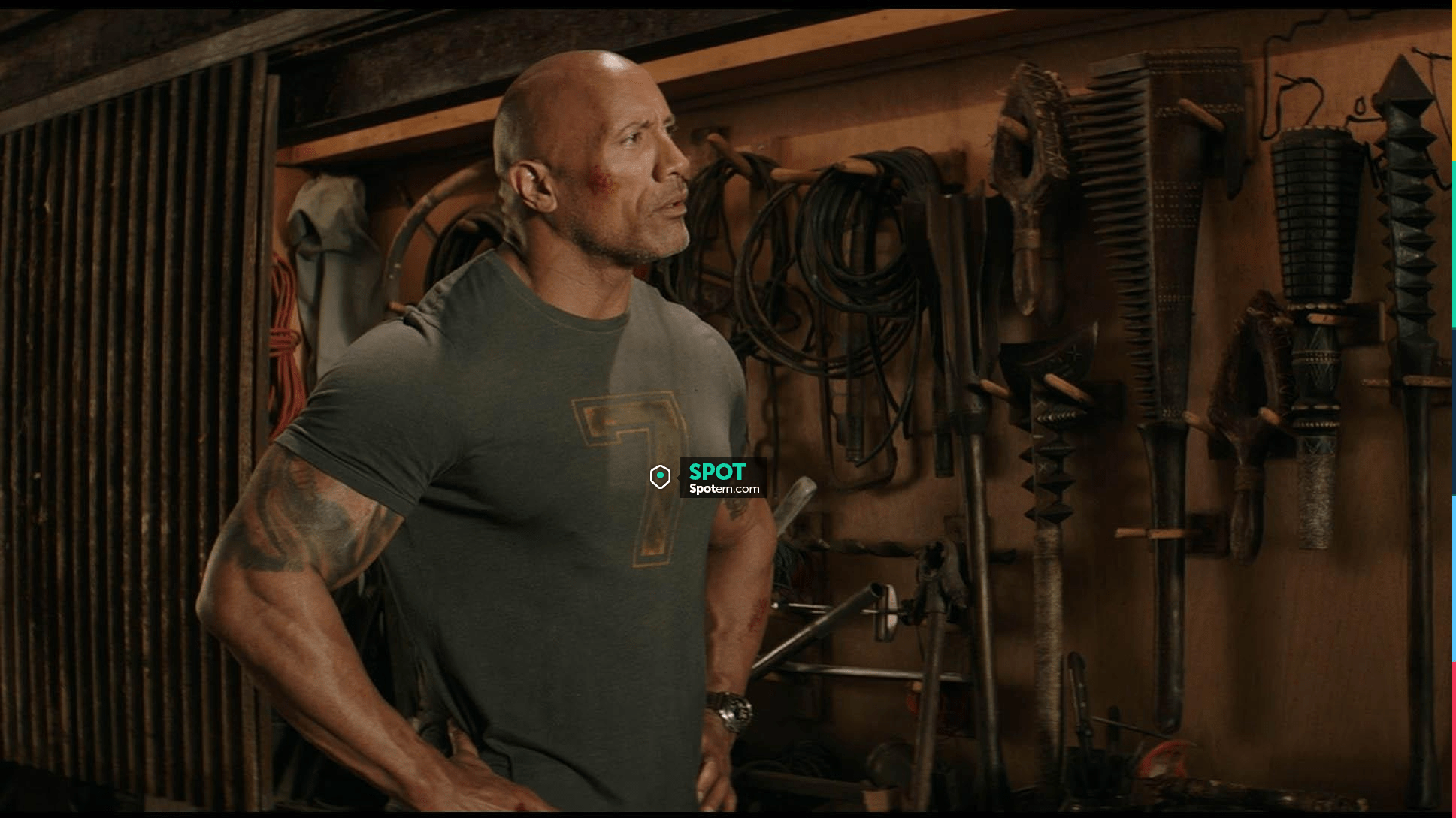 Number 7 Seven Tee worn by Luke Hobbs (Dwayne Johnson) in Fast ...
