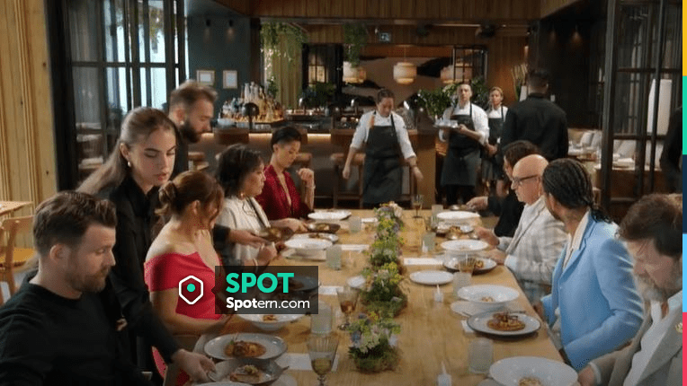 Safiyaa Opal Off-shoulder Crêpe Midi Dress worn by Gail Simmons as seen in Top Chef (S22E01 ...