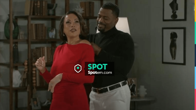 Reiss Becky Fitted Jersey One-Shoulder Midi-Dress worn by Dr. Nicole ...