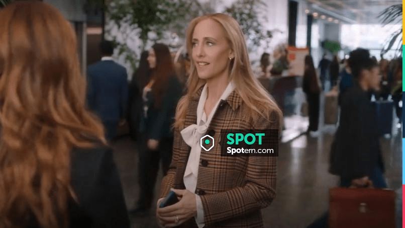 Theory Wide Tie Neck Blouse worn by Teddy Altman (Kim Raver) as seen in ...