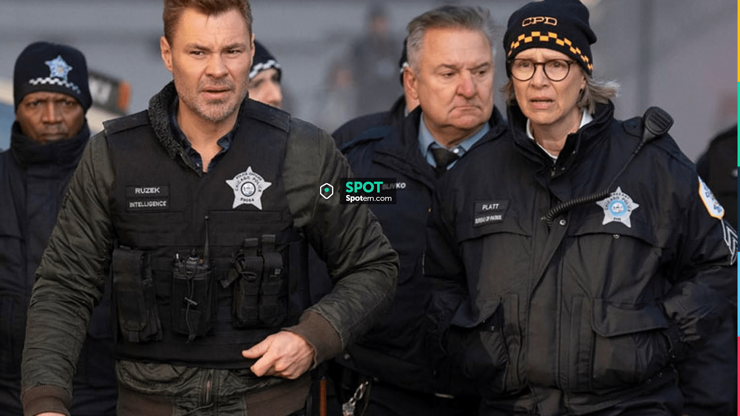 Green Fur Collar Jacket worn by Adam Ruzek (Patrick Flueger) in Chicago ...