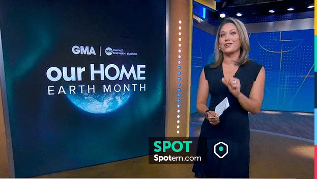 Reiss Janie Pleated Hem Dress worn by Ginger Zee as seen in Good ...