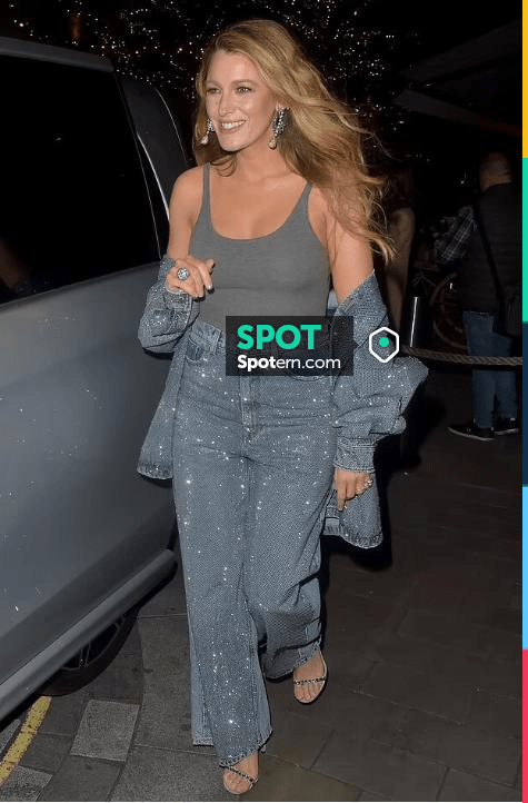 Stella McCartney Oversized Crystal-Embellished Denim Shirt worn by ...