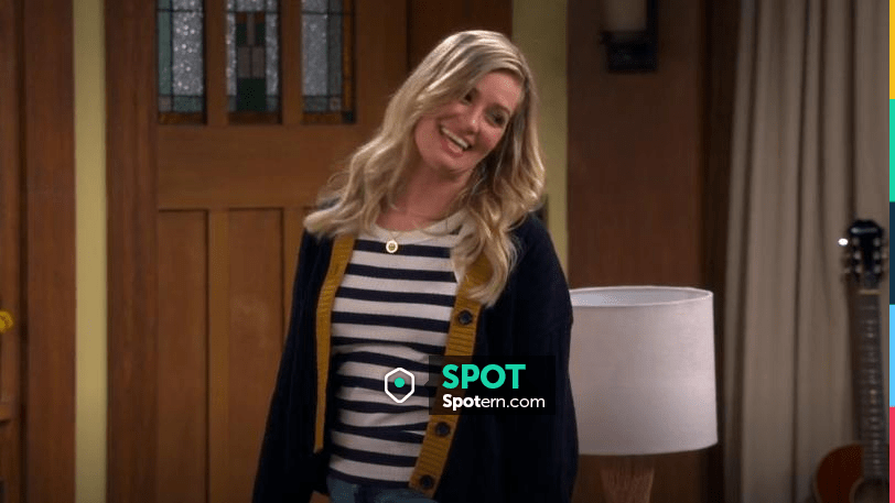 Mother The Chin Ups Striped Tank Top worn by Gemma Johnson (Beth Behrs ...