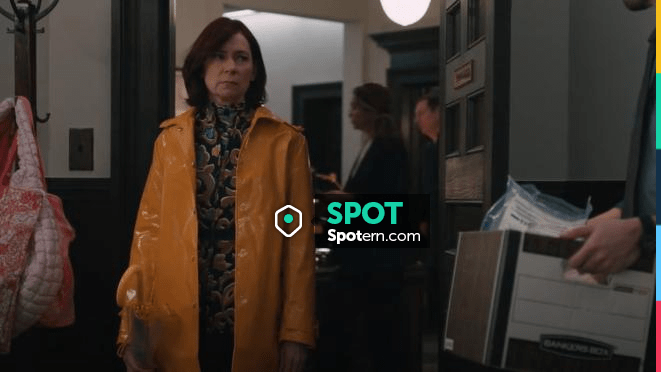 Jane Post NYC Iconic Princess Slicker Gold worn by Elsbeth Tascioni ...