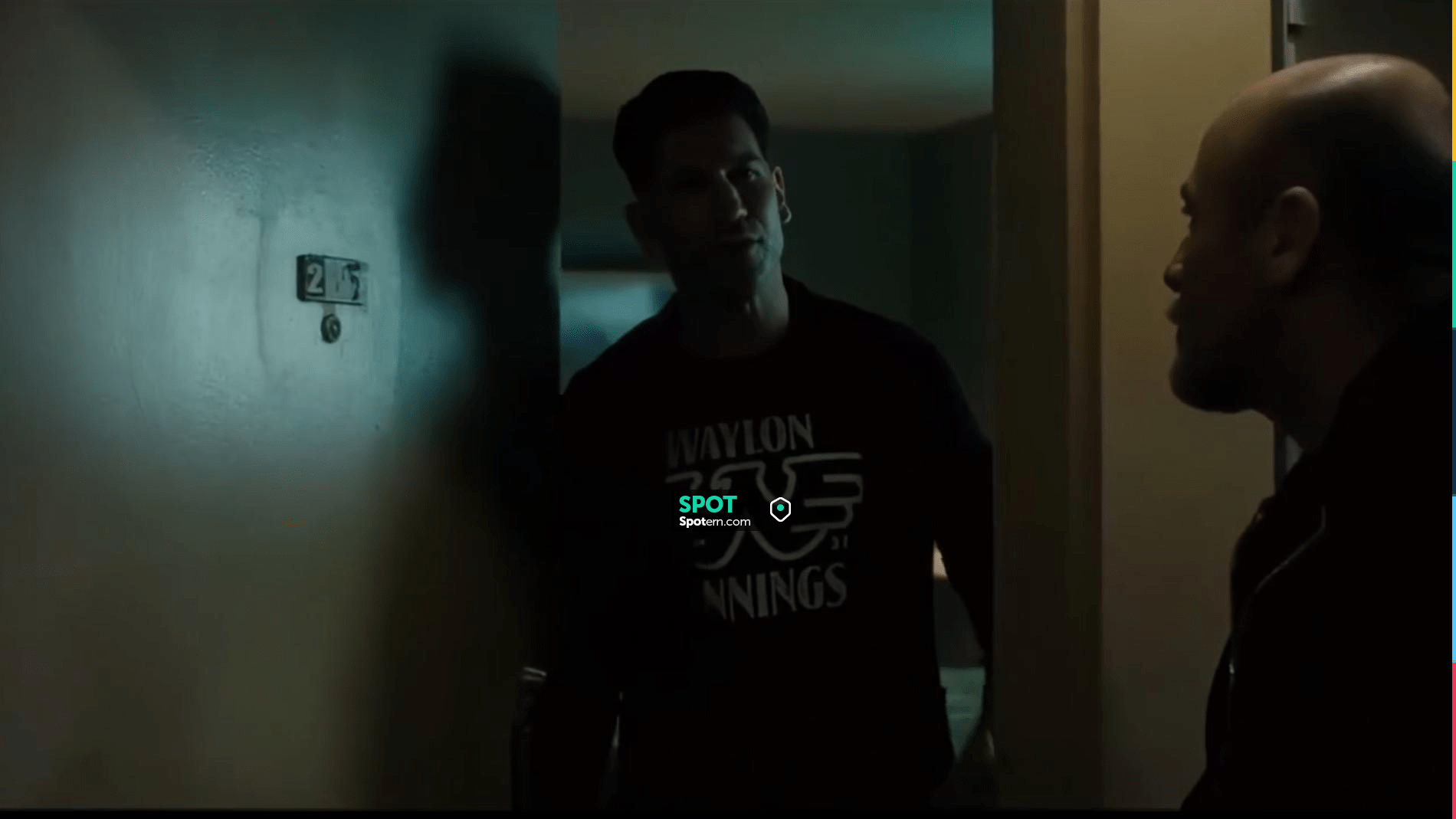 Waylon Jennings Est. 1937 T-Shirt worn by Braxton (Jon Bernthal) in The ...