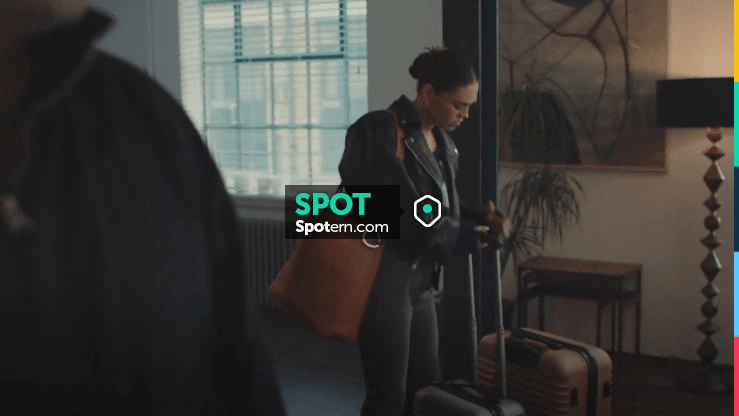 Allsaints Dayle Oversized Leather Biker Jacket worn by Bella (Sabrina ...