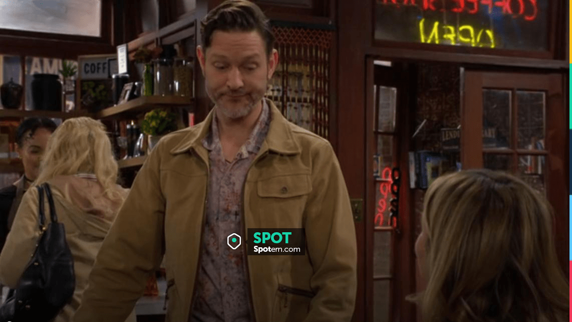 John Varvatos Espino Shirt in Lavender worn by Daniel Romalotti (Michael Graziadei) as seen in ...