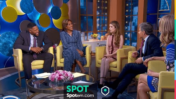 Malone Souliers Mora 125 Red Velvet Platforms worn by Anna Kendrick as ...