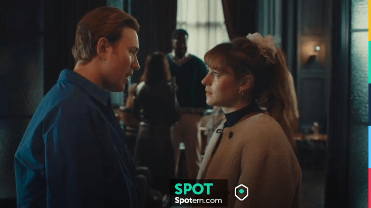 Mango Sherpa Jacket Beige worn by Emily Wright (Ruby Ashbourne Serkis) as seen in I, Jack Wright ...