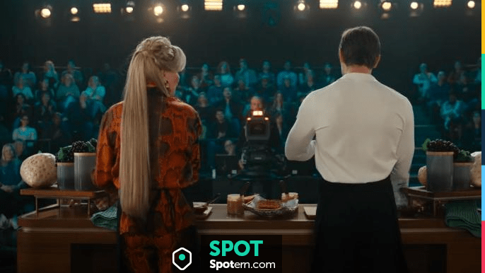 Roberto Cavalli Floral Print Crepe Pants Suit worn by Deborah Vance ...