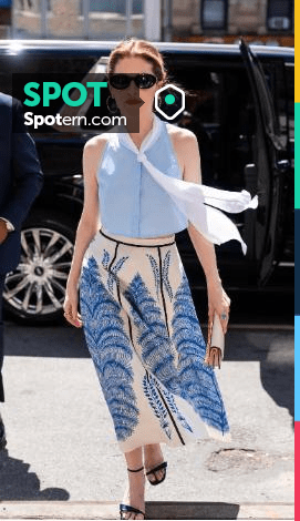 Saint Laurent Slm136-001 Sunglasses worn by Anna Kendrick in New York ...