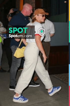 Wrangler White & Red Ringer T-Shirt worn by Florence Pugh in New York ...