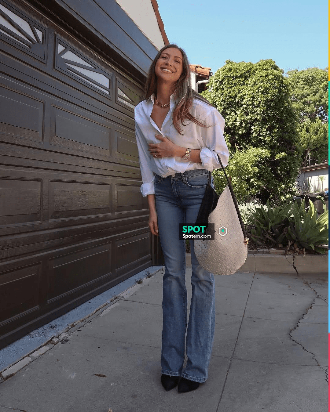 Bottega Veneta Medium Solstice Shoulder Bag worn by Stassi Schroeder on ...