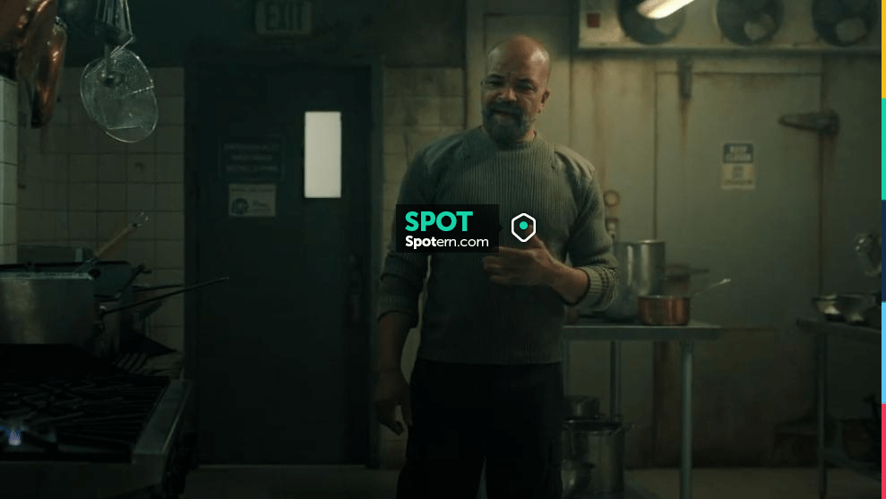 Rag & Bone Men's Military Mixed-Media Crew Sweater worn by Jeffrey ...