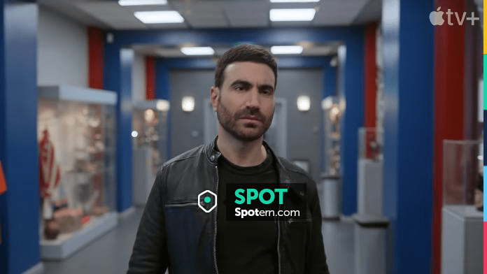 Leather zip jacket worn by Nathan Shelley (Nick Mohammed) as seen in ...