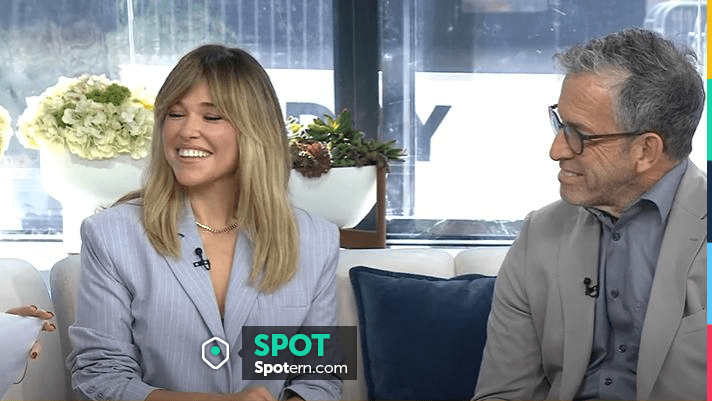 Kenneth Cole Pinstripe Button Notch Collar Jacket worn by Rachel ...