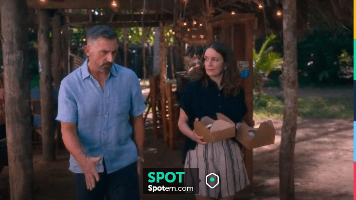 Pantalones cortos de lino a rayas blancas Faherty usados por Kate (Tina ...