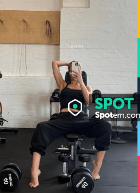 Eterne Cropped Rib Tank worn by Rosie Huntington-Whiteley on her ...