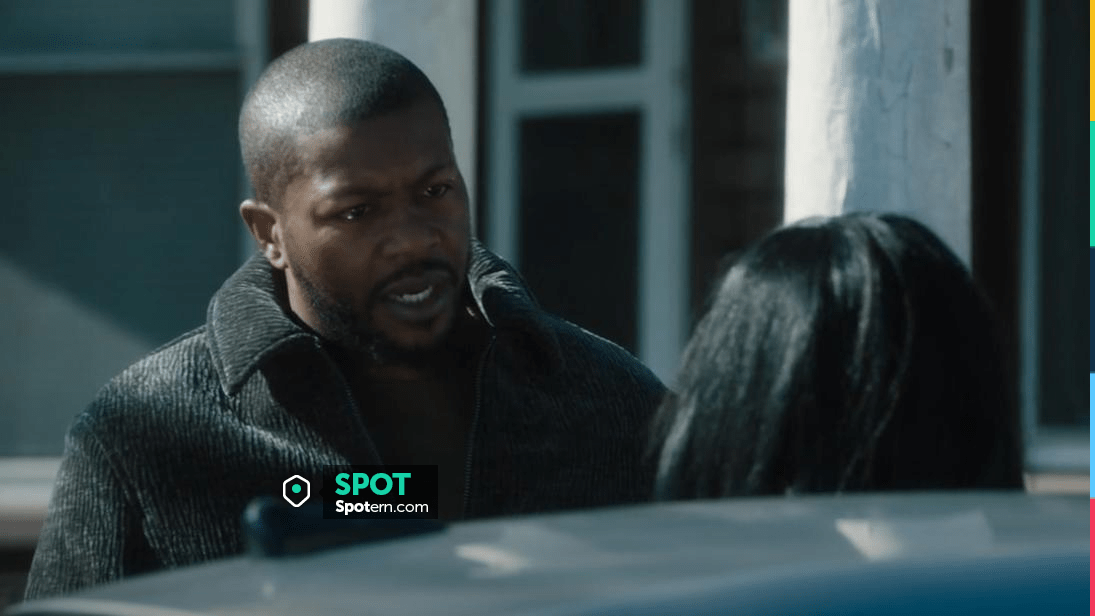Zara wrinkled Textured Zip Jacket worn by Ray Cannon (Edwin Hodge) as ...