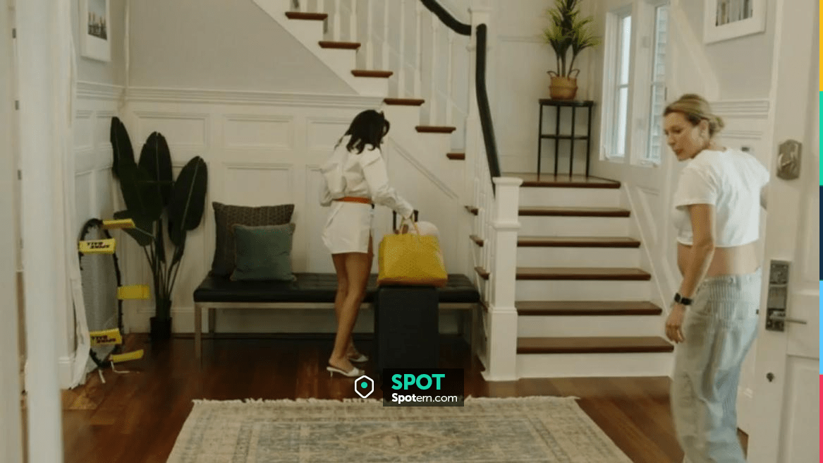 Staud White Leather Heeled Mules worn by Paige DeSorbo as seen in ...