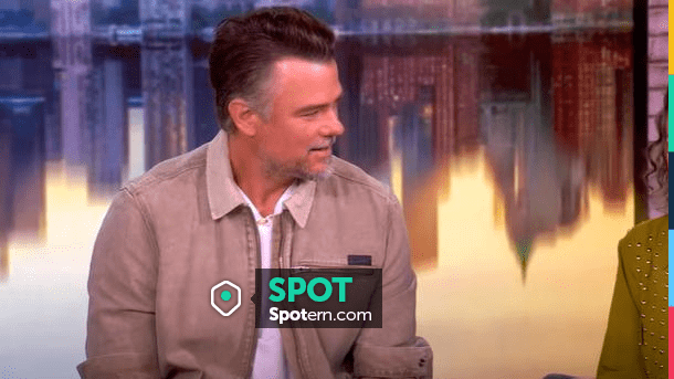 All Saints Rothwell Washed Cotton Zip Overshirt worn by Josh Duhamel as ...