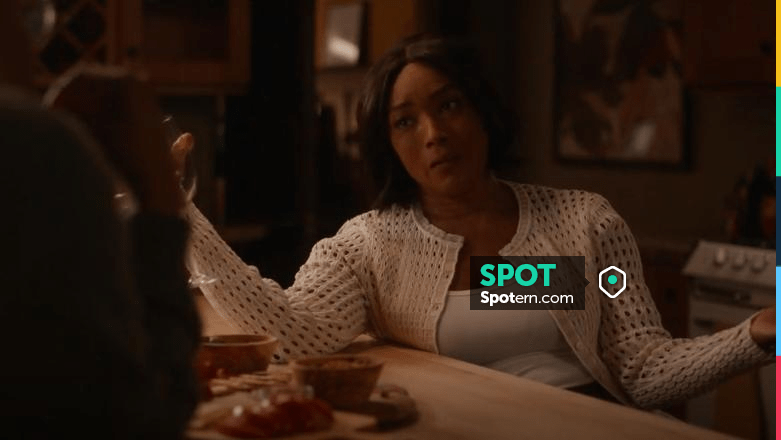 Simkhai Gracen Cardigan worn by Athena Grant (Angela Bassett) as seen ...