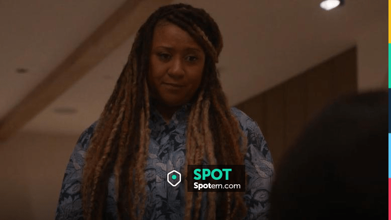 Kobi Halperin Napa Ombre Floral-Print Blouse worn by Karen Wilson ...