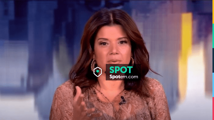 Jennifer Miller Beaded Spiral Hoop Earrings worn by Ana Navarro as seen ...