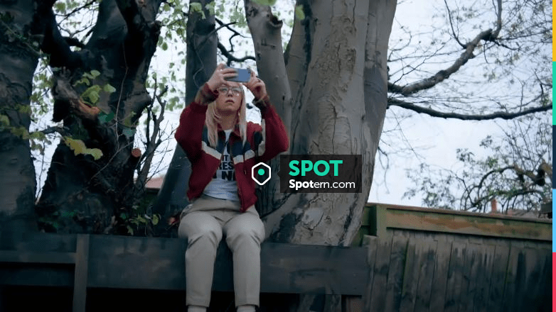 Iets Frans… Burnt Orange Cropped Shell Jacket worn by Beth Barnett ...