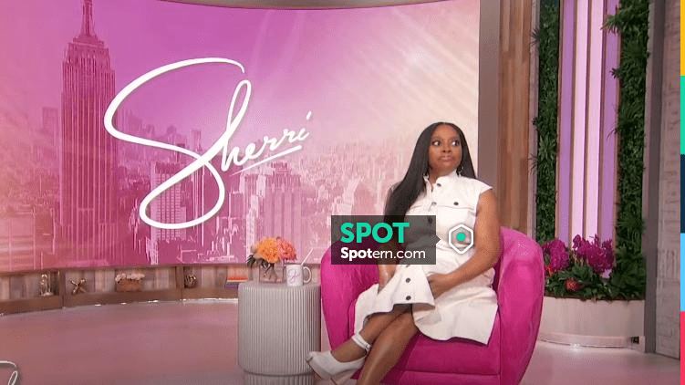 Eloquii Denim Fit & Flare Dress worn by Sherri Shepherd as seen in ...