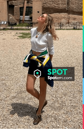 Zara Bermuda Shorts with Belt Loop worn by Chiara Ferragni on her Instagram Story on May 17 ...