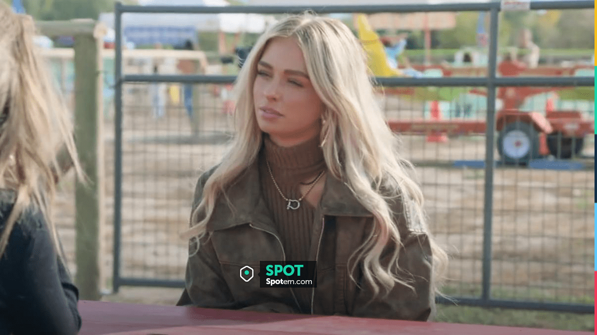 Princess Polly Brown Faux Leather Bomber Jacket worn by Miranda Hope as ...