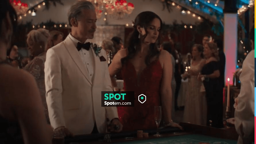 Mac Duggal Sequin Floral Plunge Neck Sheath Gown worn by Birdie ...